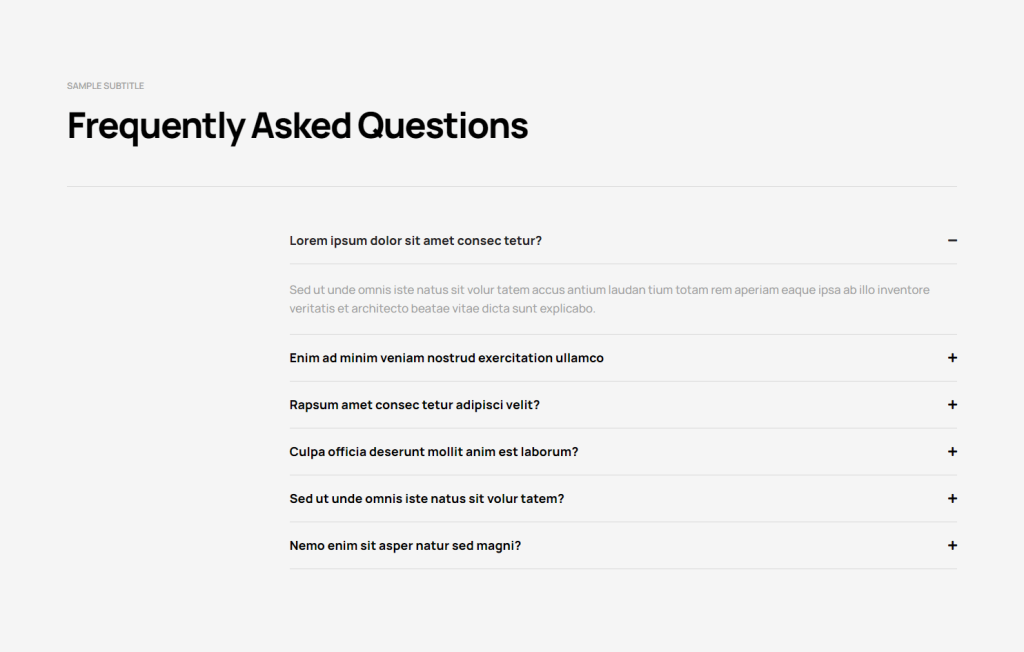 +21 Elementor Faq Sections