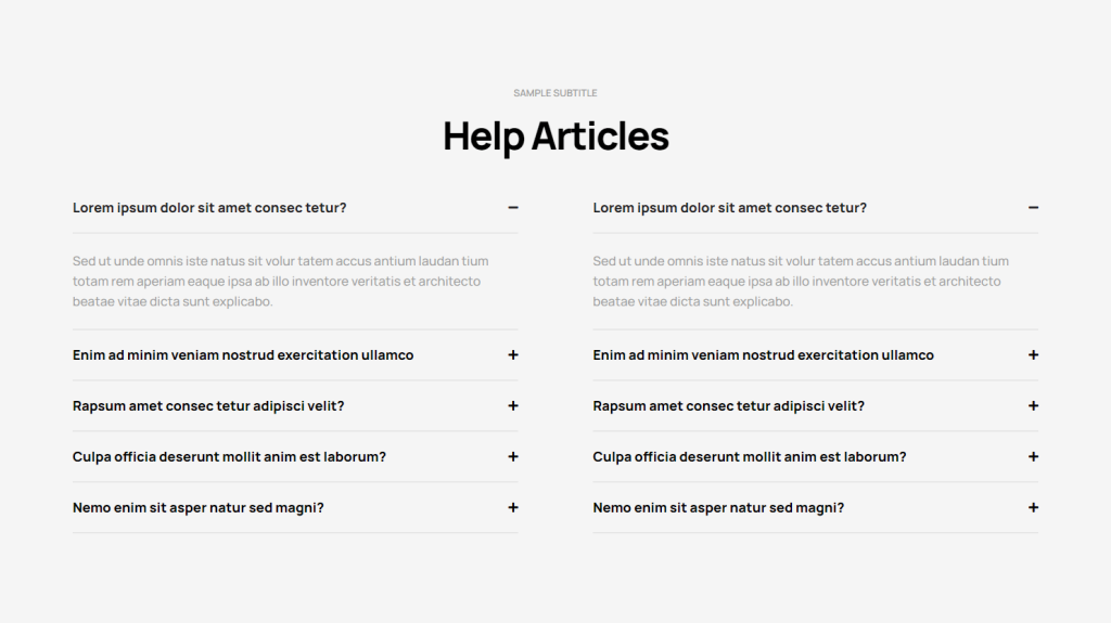 +21 Elementor Faq Sections