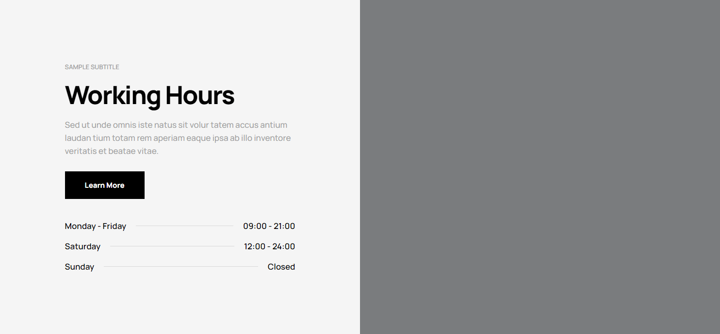 +12 Elementor Working Hours Sections